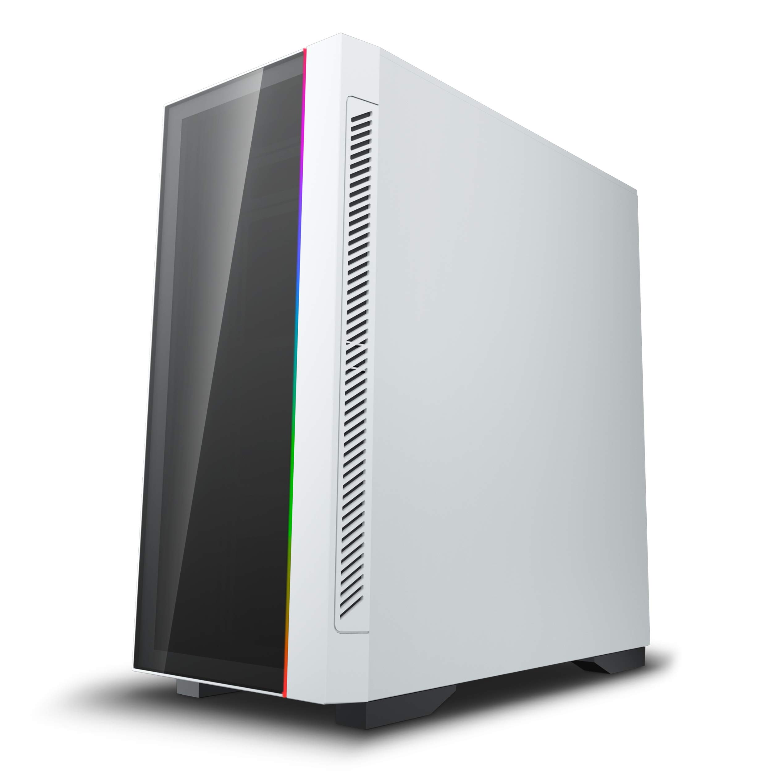 DeepCool MATREXX 55 V3 ADD-RGB WH 3F Mid-Tower ATX Case, E-ATX Support, Tempered Glass Panels, Three Included ARGB Fans, Motherboard Sync and Front I/O RGB Control, White