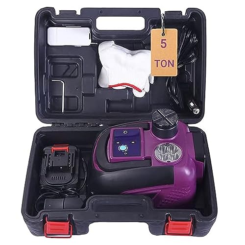 Mautyke Car Jack Hydraulic Kit Rechargeable Electric Floor Jack 5 Ton with Cordless Remote Control & Automotive SUV Trailer Truck Lift Jack Stand for Emergency Tire Changing Gato Hidraulico Para Carro