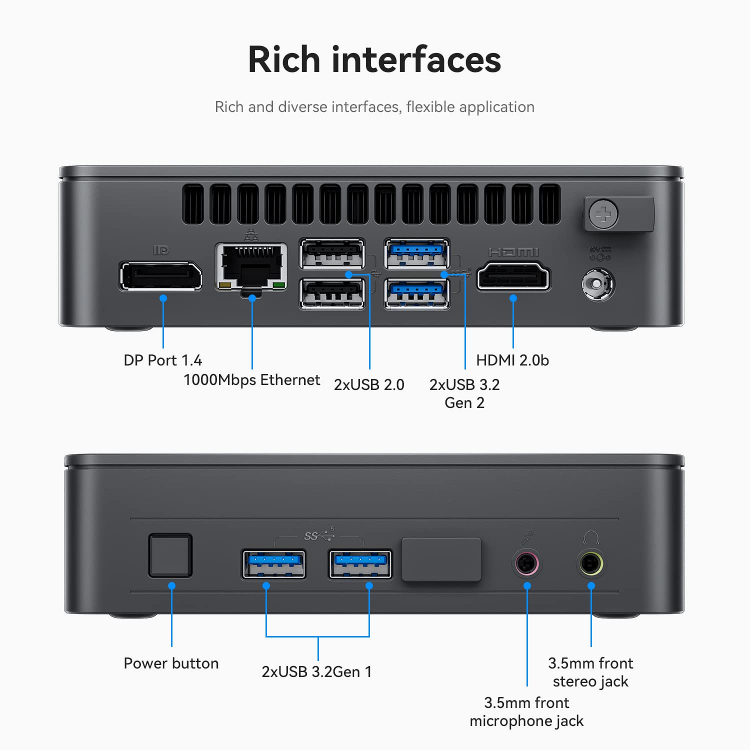 Intel NUC 11 Gen Mini PC Celeron N5105 Mini Computers,8GB DDR4 500GB M.2 SSD Portable Computer Support 4K UHD, 2.4G/5.0G Dual Wi-Fi, LAN for Business Home Education