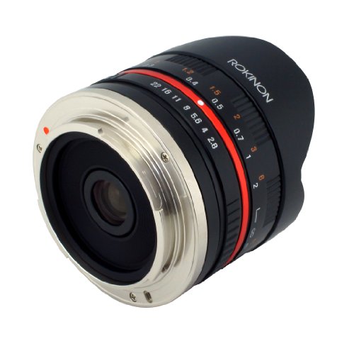 Rokinon 8mm F2.8 UMC Fisheye II (Black) Fixed Lens for Sony E-Mount (NEX) Cameras (RK8MBK28-E)
