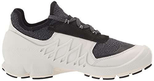 ECCO Women's Biom AEX Knit Slip On Cross Trainer, White/Black, 9-9.5
