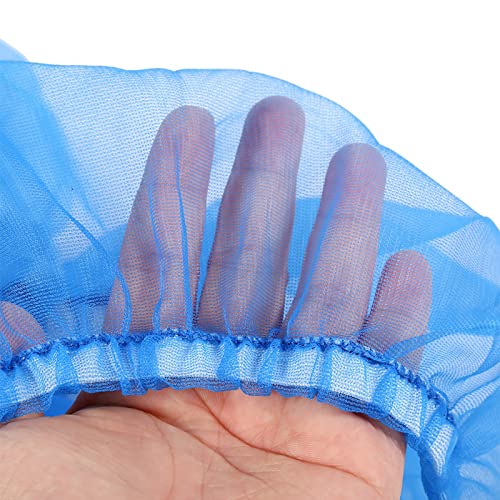 Zerodis Birdcage Cover Seed Catcher Bird Cage Seed 4Colors Soft Nylon Mesh Universal Birdcage Nylon Mesh Net Cover Skirt Guard(Blue)