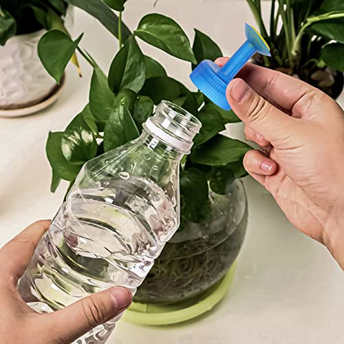 Hemoton 20pcs Water Bottle Cap Sprinklers Nozzle Plastic Bottle Watering Spout Portable Household Watering Sprinkler Heads for Seedlings Bonsai Vegetables Random Color