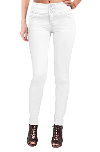 Women's Butt Lift V3 Super Comfy Stretch Denim Jeans P45075SK White 11 Long