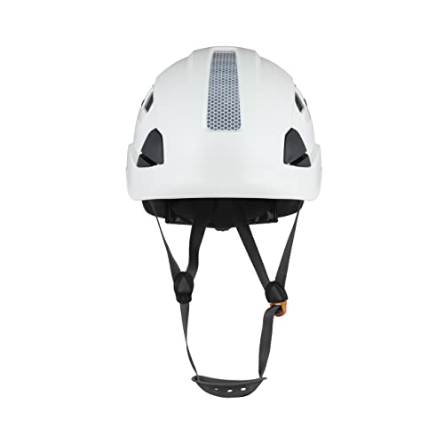 Defender Safety H1-CH Safety Helmet Hard Hat with Visor ANSI Z89.1 for Construction (White w/Visor)