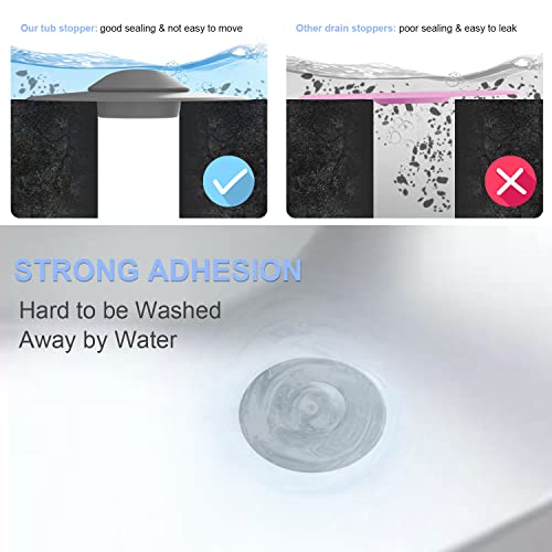 HengLiSam Shower Drain Stopper, Bathtub Stopper Sink Drain Plug Silicone Hair Catcher Shower Drain Cover Suitable for Bath Tub Bathroom and Kitchen 2 Pack