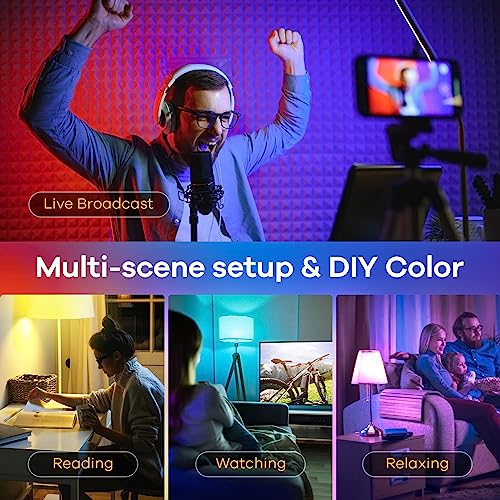 Linkind Matter WiFi Smart Light Bulbs Work with Apple Home, Siri, Google Home, Alexa, SmartThings, RGBTW Color Changing Light Bulbs Music Sync, Mood Lighting, 2.4Ghz WiFi Only A19 E26 60W 800LM 3 Pack