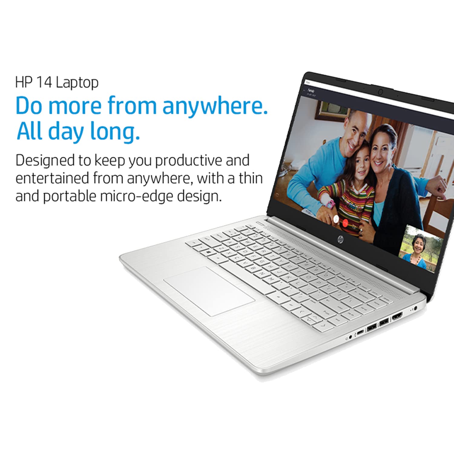 HP 14 Laptop, 14" Touchscreen Display, AMD Ryzen 3 3250U Dual-core Processor, HDMI, Online Conference Ready, Light-Weight Laptop for Home use and Student, Windows 11(16GB RAM | 1TB SSD) (Renewed)