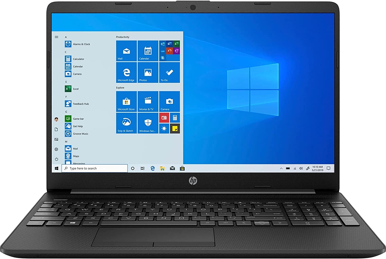 HP 15.6" FHD Laptop - Intel Celeron N4020, 4GB RAM, 128GB SSD, Windows 10 S Mode - Black (15-dw1001wm)