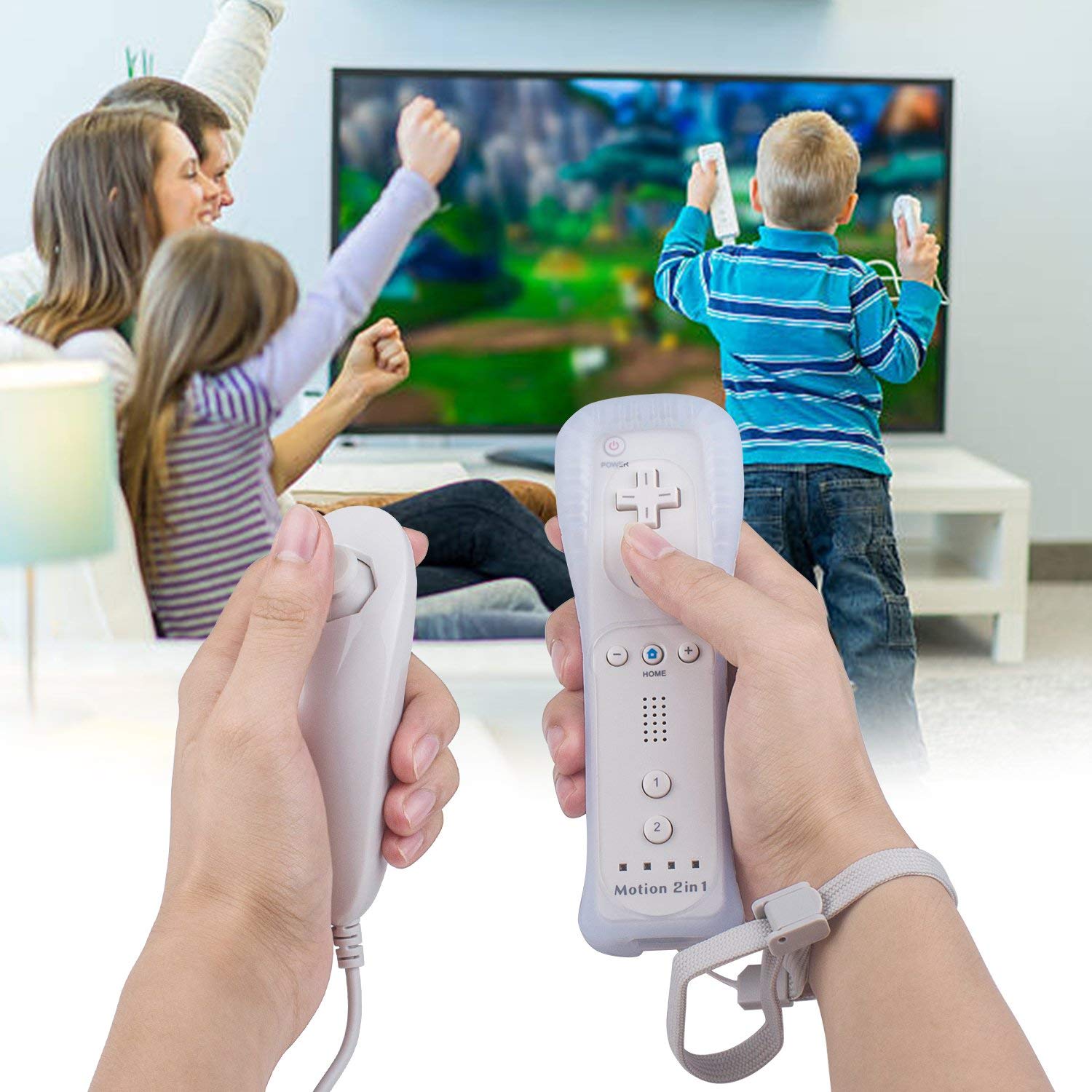 Wii Remote with Wii Motion Plus Inside | Shock Wii Nunchuk Controller | Compatible Nintendo Wii, Wii U