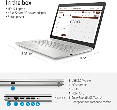 HP 17 Laptop PC, 11th Gen Intel Core i5-1135G7(Beats i7-1065G7), Iris Xe Graphics, 16GB DDR4 RAM, 1TB SSD, FHD IPS Anti-Glare Screen, Long Battery Life, Windows 11 S