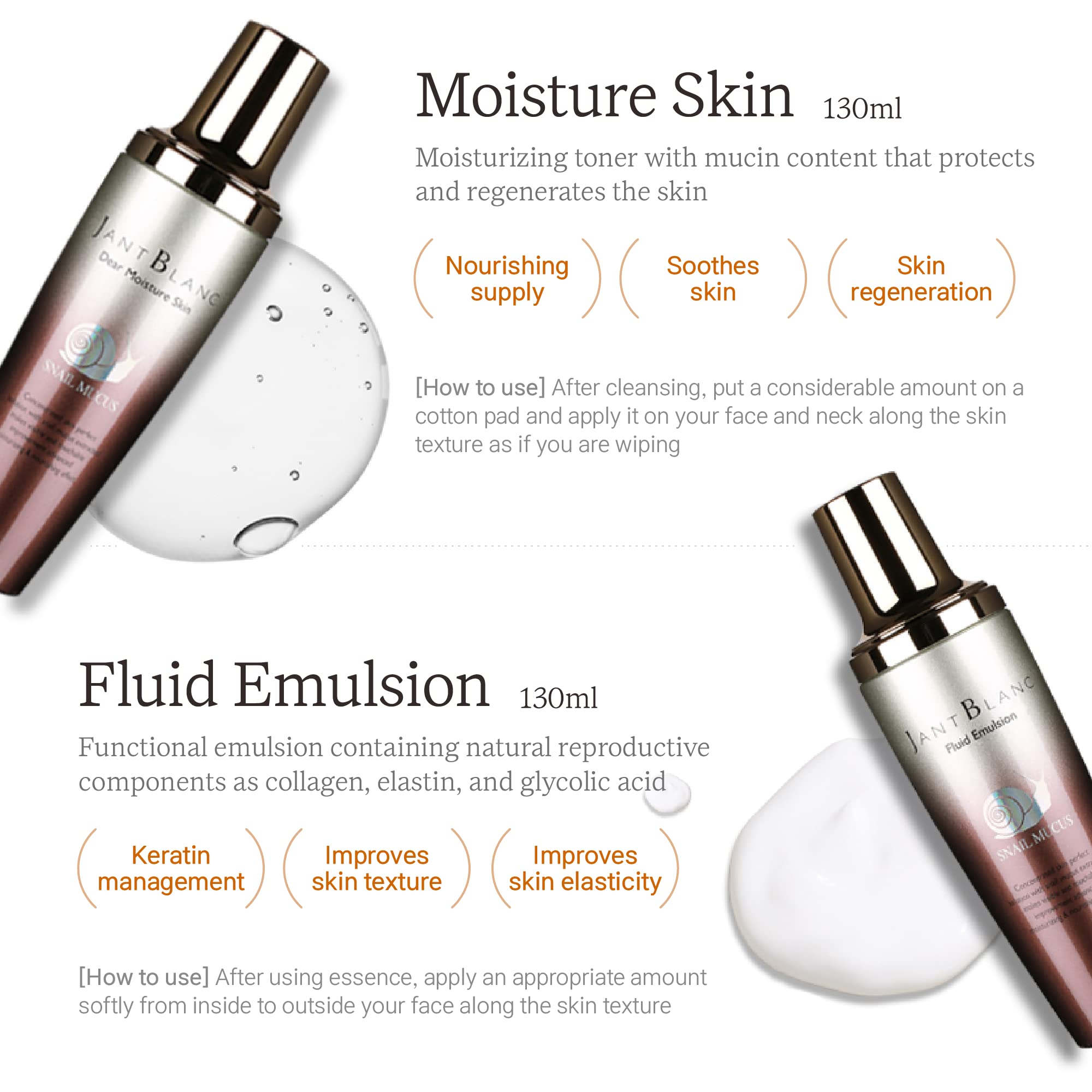 Jantblanc Snail -Mucus Skin Care Set (Skin Care 6 Set)
