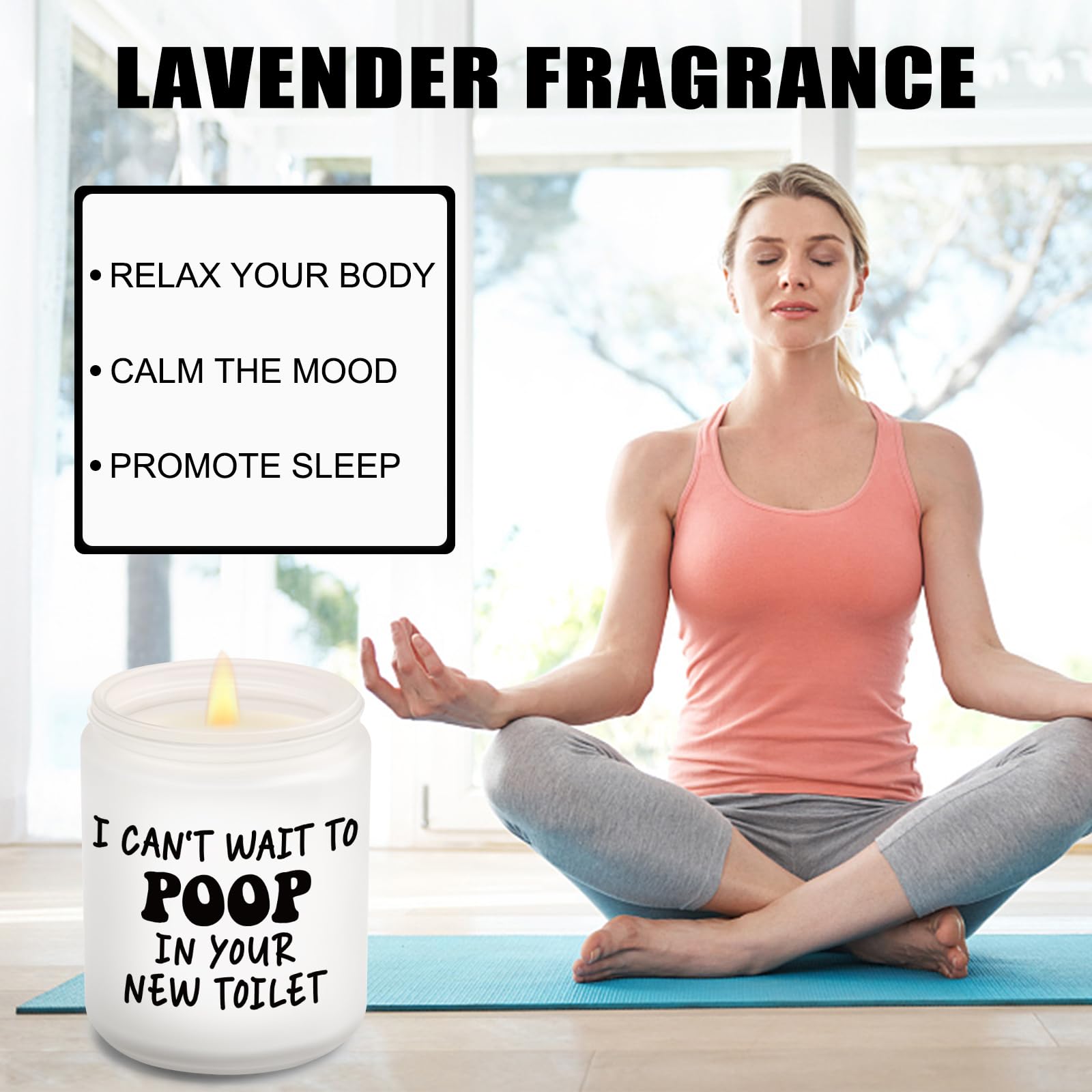 Housewarming Gifts for New Home, Gifts for New Apartment, Moving Away Gifts Ideas, Lavender Scented Candles with Funny Sayings, House Warming Gifts for New Place Apartment - House Warming Party Decor