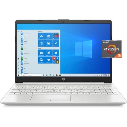 HP 2022 15.6" HD Touchscreen Laptop, AMD Ryzen 3 3250U Processor, 4GB RAM, 256GB SSD, Backlit Keyboard, HDMI, AMD Radeon Graphics, Windows 10 S, Natural Silver, W/ IFT Accessories (Renewed)