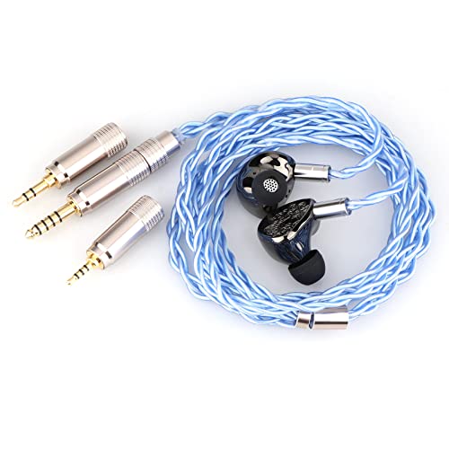 Linsoul TANGZU x HBB Wu Heyday HiFi Upgraded 14.5mm Planar Driver IEM with 5-Axis CNC Aluminum Shell, Detachable 3-in-1 Silver-Plated Cable