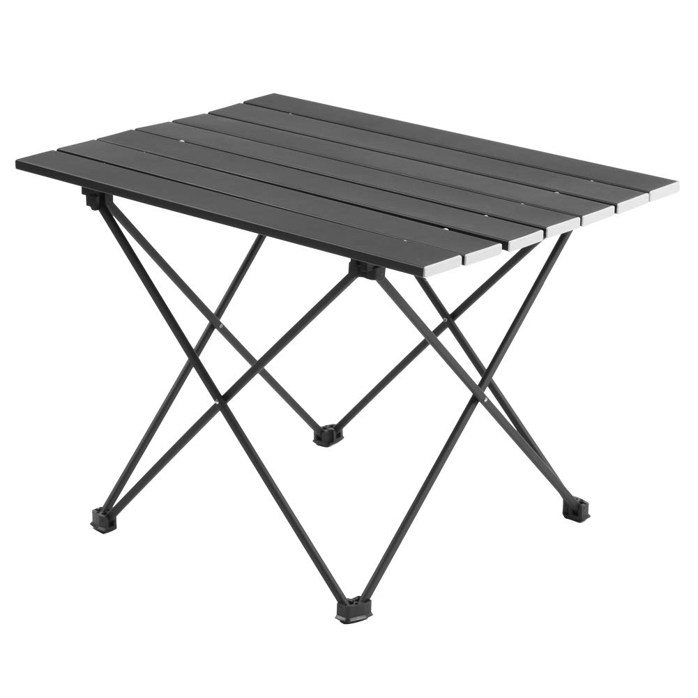 EchoSmile Medium Portable Camping Tables with Aluminum Table Top, Folding Table in a Bag for Picnic, Camp, Beach, Boat