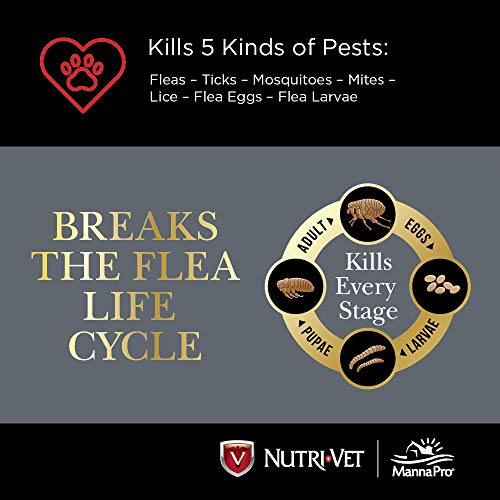 Nutri-Vet Defense Plus Flea & Tick Control for Large Dogs, 33 lb-66 lb, Model: 1030239