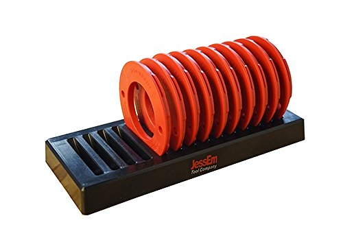 JessEm 02120 Mast-R-Lift II Router Lift with Top Plate and 10-Piece Insert Ring Kit with Caddy for Router Plates and Lift Systems (2 Items)