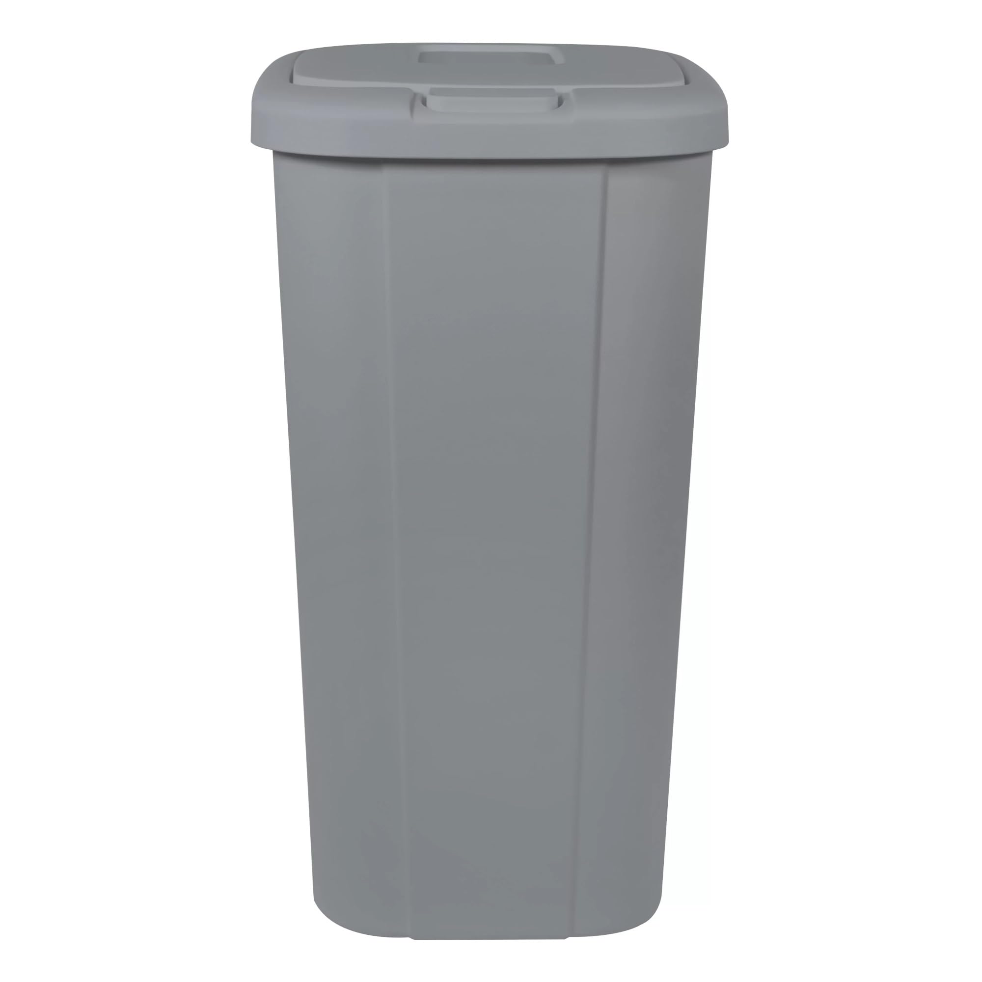 MevUs 13.3 Gallon Trash Can, Plastic Touch Top Kitchen Trash Can, Grey, Black or White Trash Can Kitchen Garbage Can Bathroom Trash Can