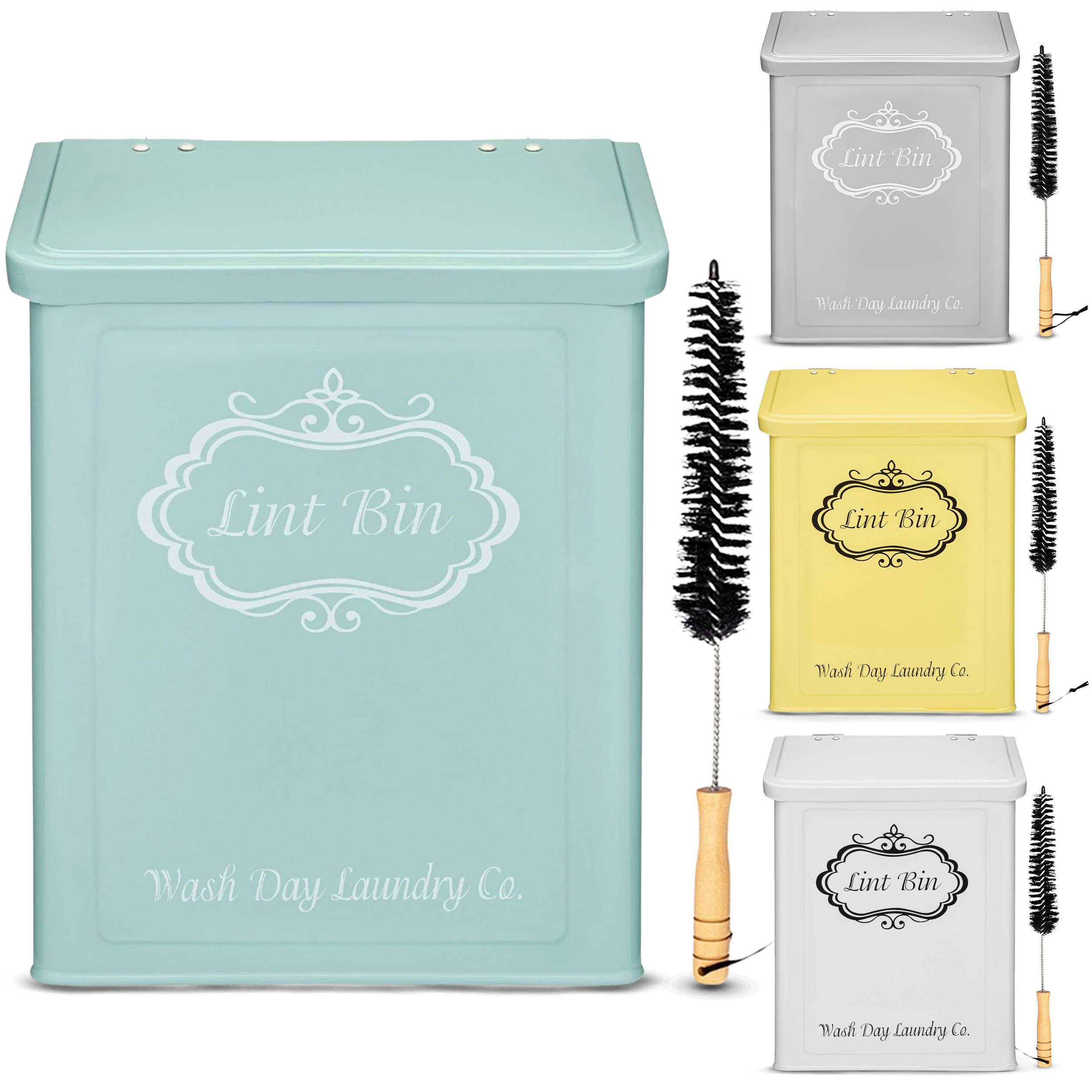Lint Bin | Magnetic Lint Bin For Laundry Room With Lint Brush For Dryer Lint Trap | Lint Holder Bin For Laundry Room | Lint Bin For Laundry Room Magnetic | Laundry room Trash Can | Dryer Sheet Holder