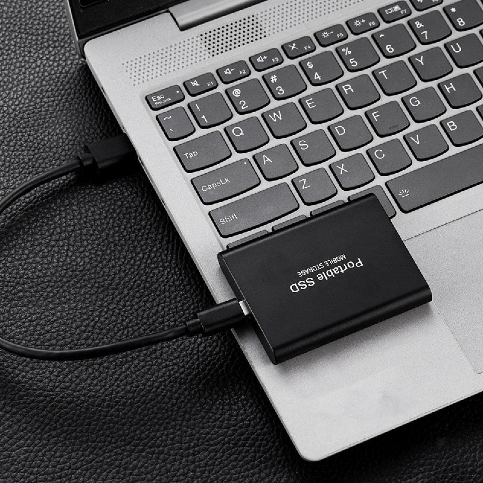 RIIOO Mobile Solid State Drive 4T Portable Solid State Drive Upgrade and Expansion Mini Version is Easy to Carry 3 Inches × 2.28 Inches (Black)