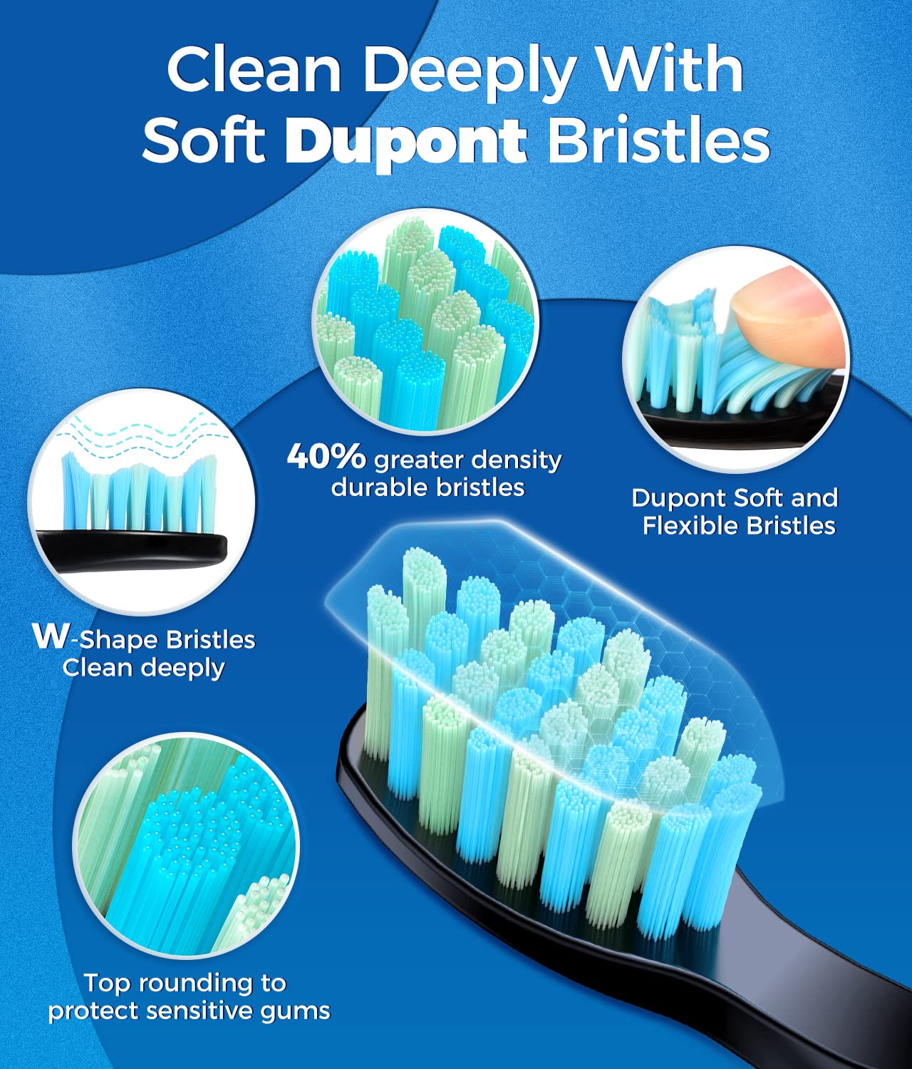 TEETHEORY Sonic Electric Toothbrushes for Adults and Kids, 8 Brush Heads Electric Toothbrush with 40000 VPM Deep Clean 5 Modes, Rechargeable Toothbrushes Fast Charge 4 Hours Last 30 Days