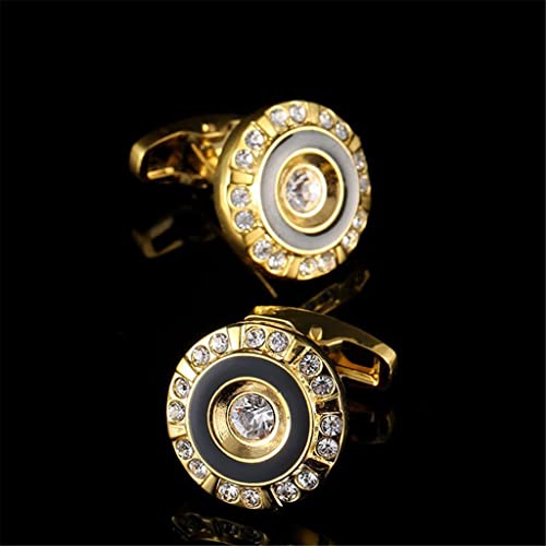 French Shirt Cufflinks Men's Diamond Cuff Stud Cuff Buttons Men (Color : A, Size : One Size)