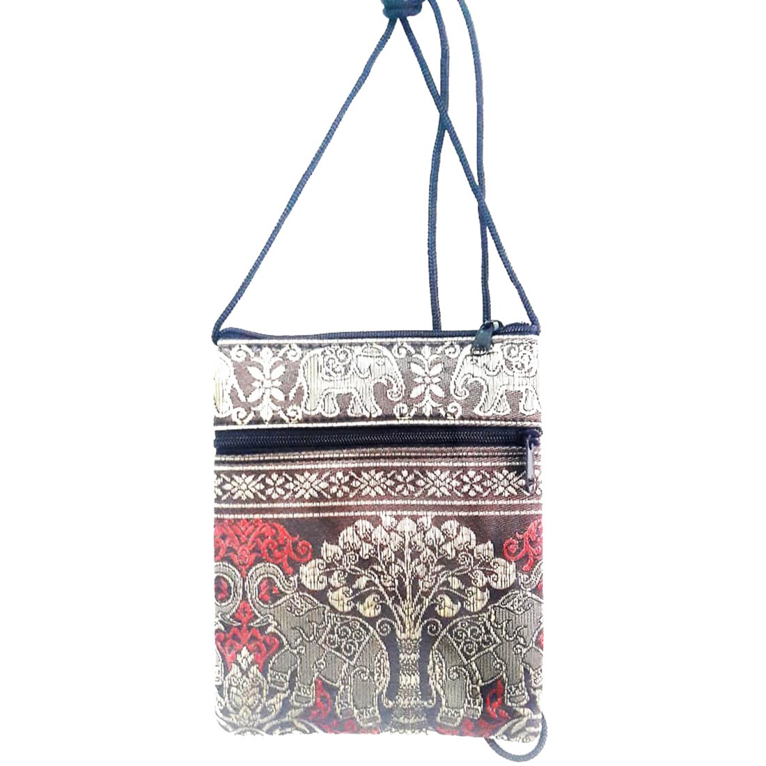Thai Elephant Crossbody Bag Hmong Hill Tribe Hippy EB2 (Red)