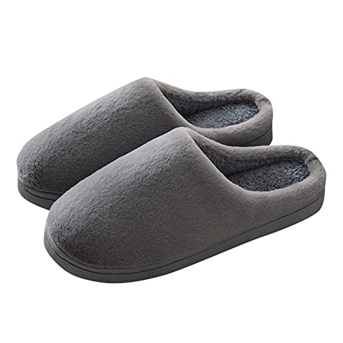 FASDNENDYS Indoor Slippers for Women Winter Shoes Soft-Soled Slippers Women's Mens Raiders Slippers Size 11 Grey
