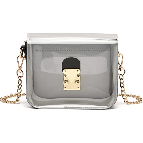 KUI WAN Clear Bag Stadium Approved, Clear Crossbody Bag Cute Clear Purse Gift for Women for Sport Event Concert