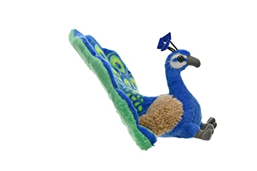 WILD REPUBLIC Peacock Plush, Stuffed Animal, Plush Toy, Kids Gifts, Cuddlekins, 8 Inches,Blue
