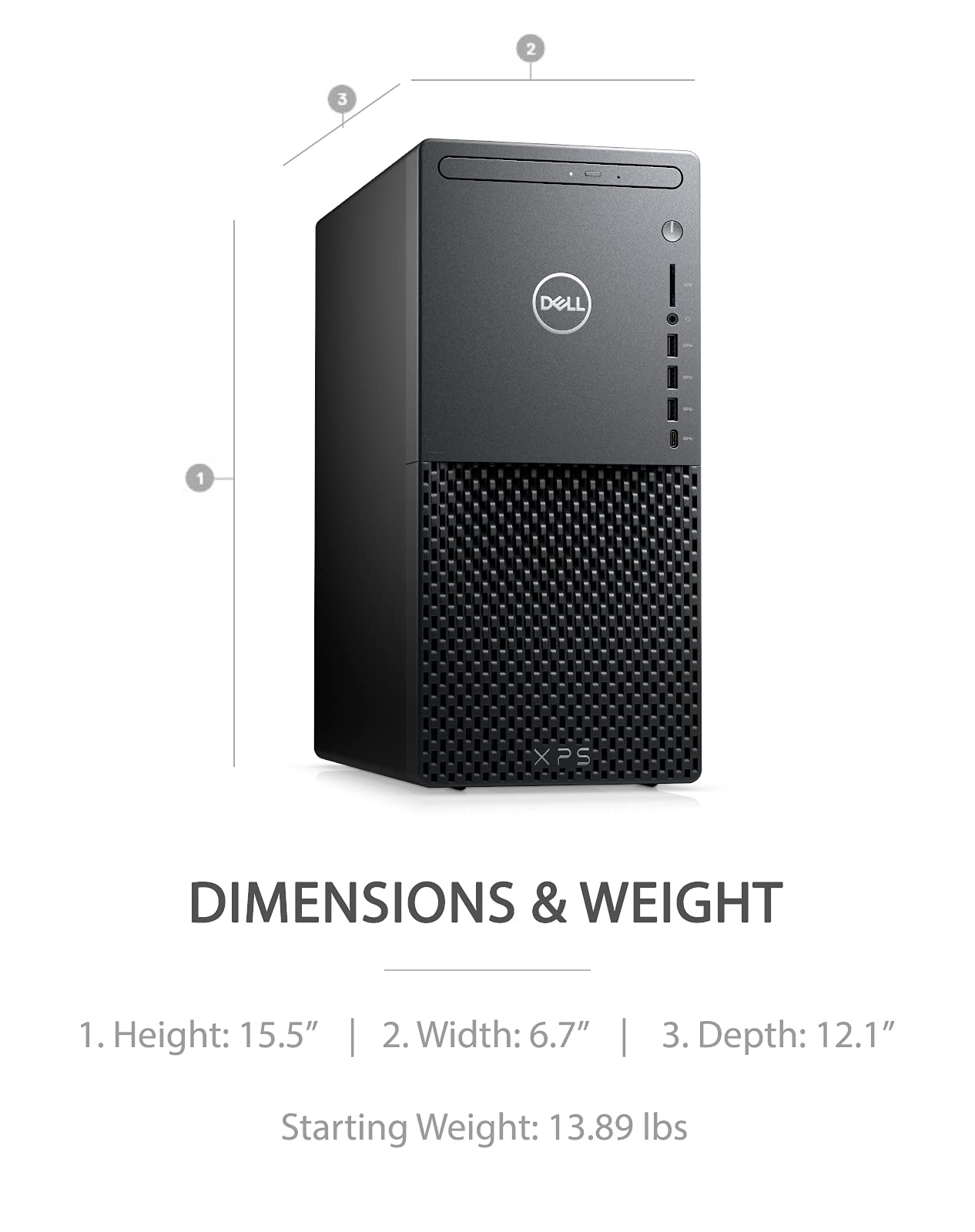 Dell 2022 Newest XPS 8940 Desktop PC, Intel Core i7-11700, GeForce RTX 3060 Ti, 32GB PCIe RAM, 1TB SSD + 1TB HDD, DP, HDMI, Killer Wi-Fi 6, Wired Keyboard&Mouse, Windows 11 Home, Black