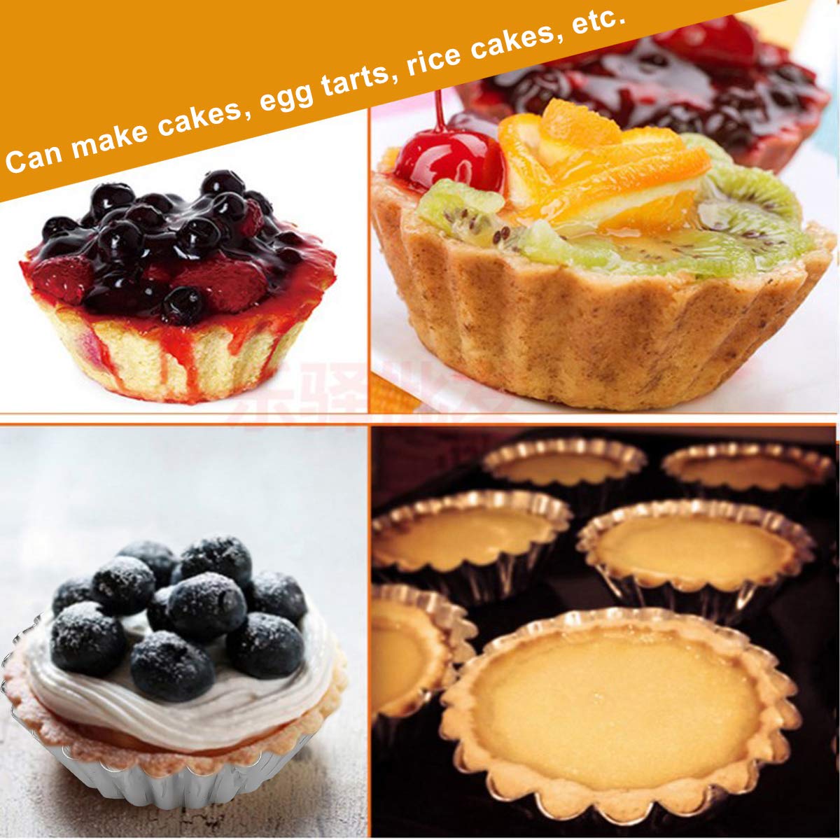 HQdeal 30 Packs Egg Tart Molds, Mini Aluminum Cake Muffin Moulds Tins Pans, Non-Stick Cupcake Cake Moulds, Pudding Moulds, Baking Cookie Moulds, Kitchen Resuable Baking Tools(Silver)
