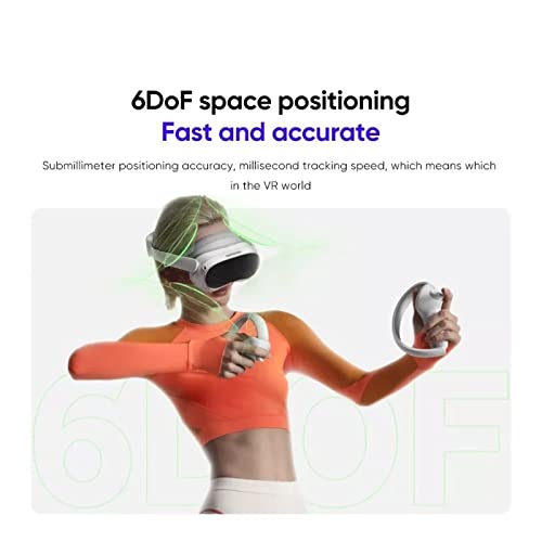 Game Accessories Compatible with Pico 4 VR Glasses All-in-One Virtual Reality 3D 4K Display .P4 VR Headset Steam VR Compatible with Metaverse Games XR2 Chip 2022 ( Color : 128G suit2 )