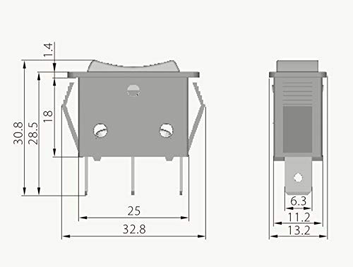 HQRP 3-Pin 3-Way Push Button Switch Compatible with INTEX 70110 SF60110 SF70110 Pool Pump 16A 125V