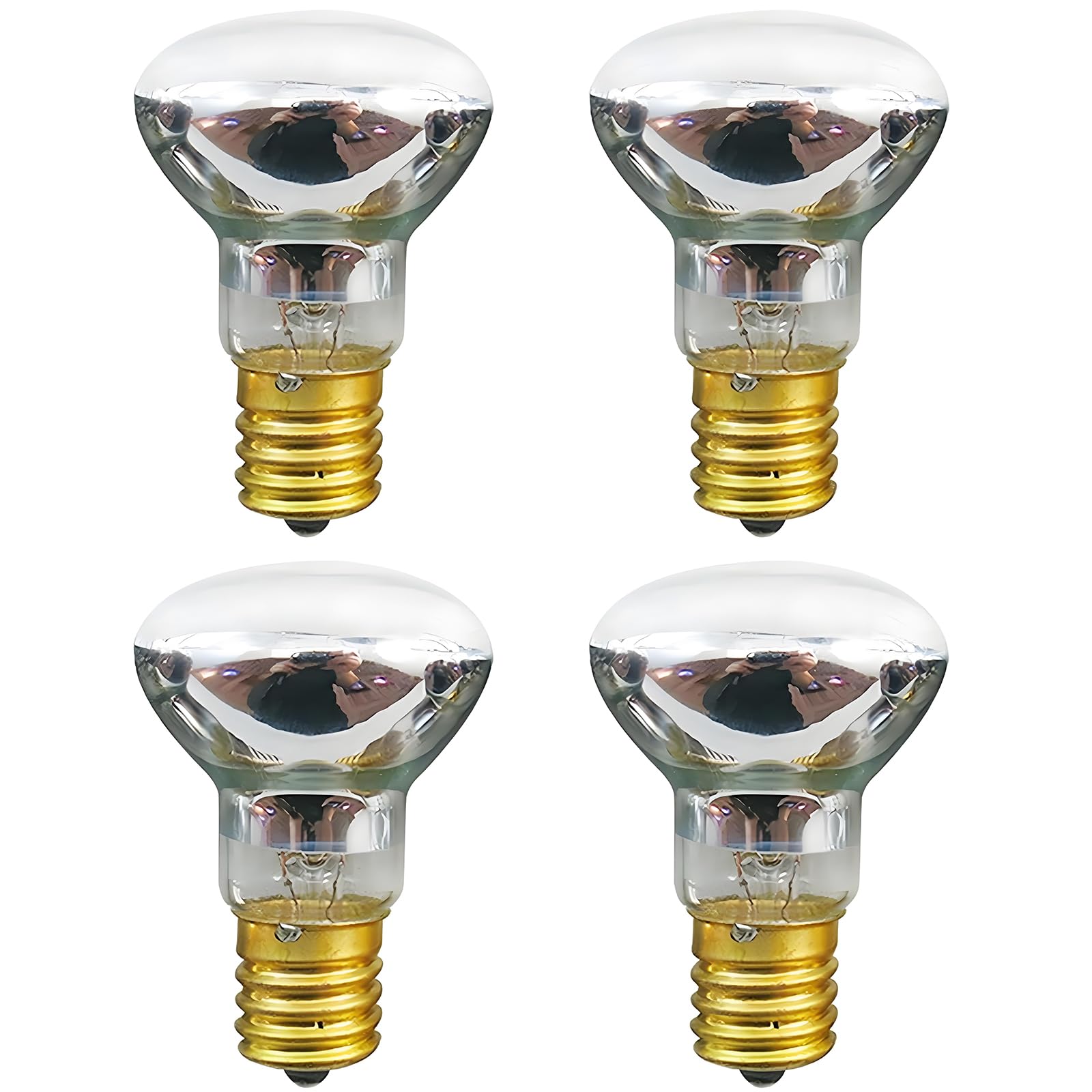 Lava Lamp Bulb 4 Pack 30W E17 R39 Reflector Type Bulb, Replacement Bulbs for Lava Lamps and Glitter Lamps.