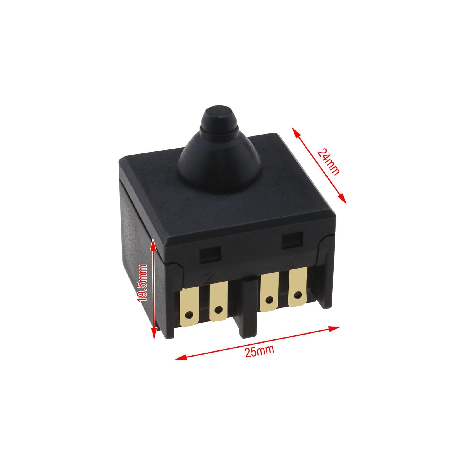 Micro Traders 2PCS Angle Grinder Switch for 100mm 4" Angle Grinder Push Button Power Switch Replacement Handheld Electric Tool Accessories