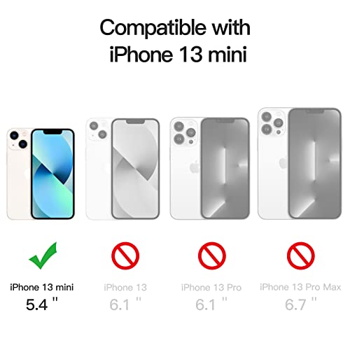 JETech Magnetic Case for iPhone 13 Mini 5.4-Inch Compatible with MagSafe Wireless Charging, Shockproof Phone Bumper Cover, Anti-Scratch Clear Back (Rose Gold)