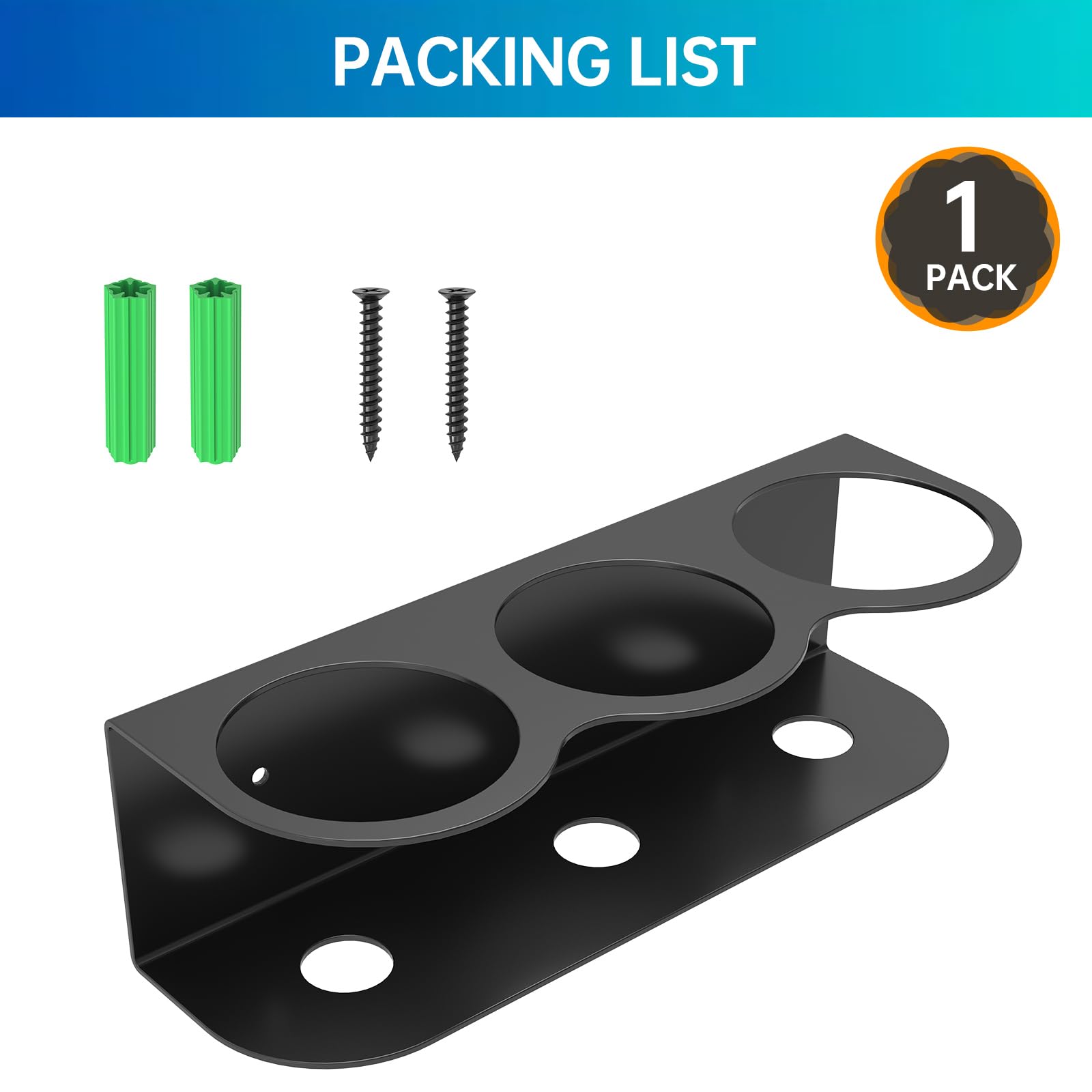IRENPORU 3 Holes All-Purpose Spray Bottle Holder Wall Mount Heavy Duty Spray Can Holder Rack Organizer Storage for Home Garage Workspace