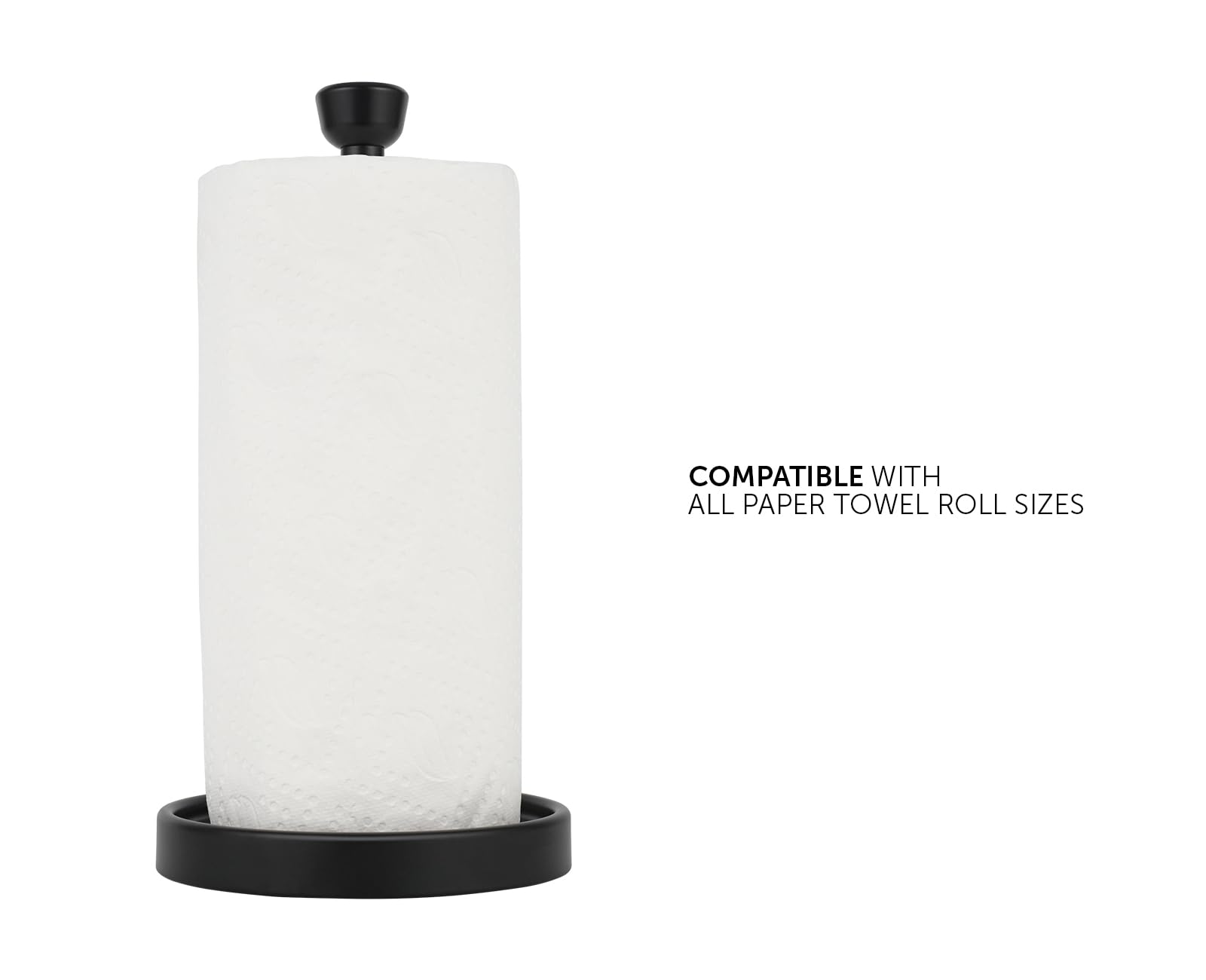 Ivilon Countertop Paper Towel Holder - Modern Tapered End Cap Design - Color Warm Gold