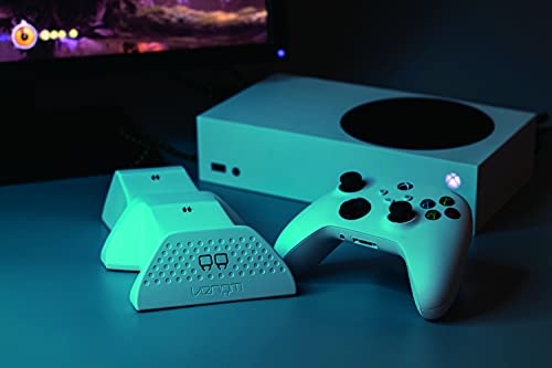 Venom Twin Charging Dock with 2 x Rechargeable Battery Packs - White