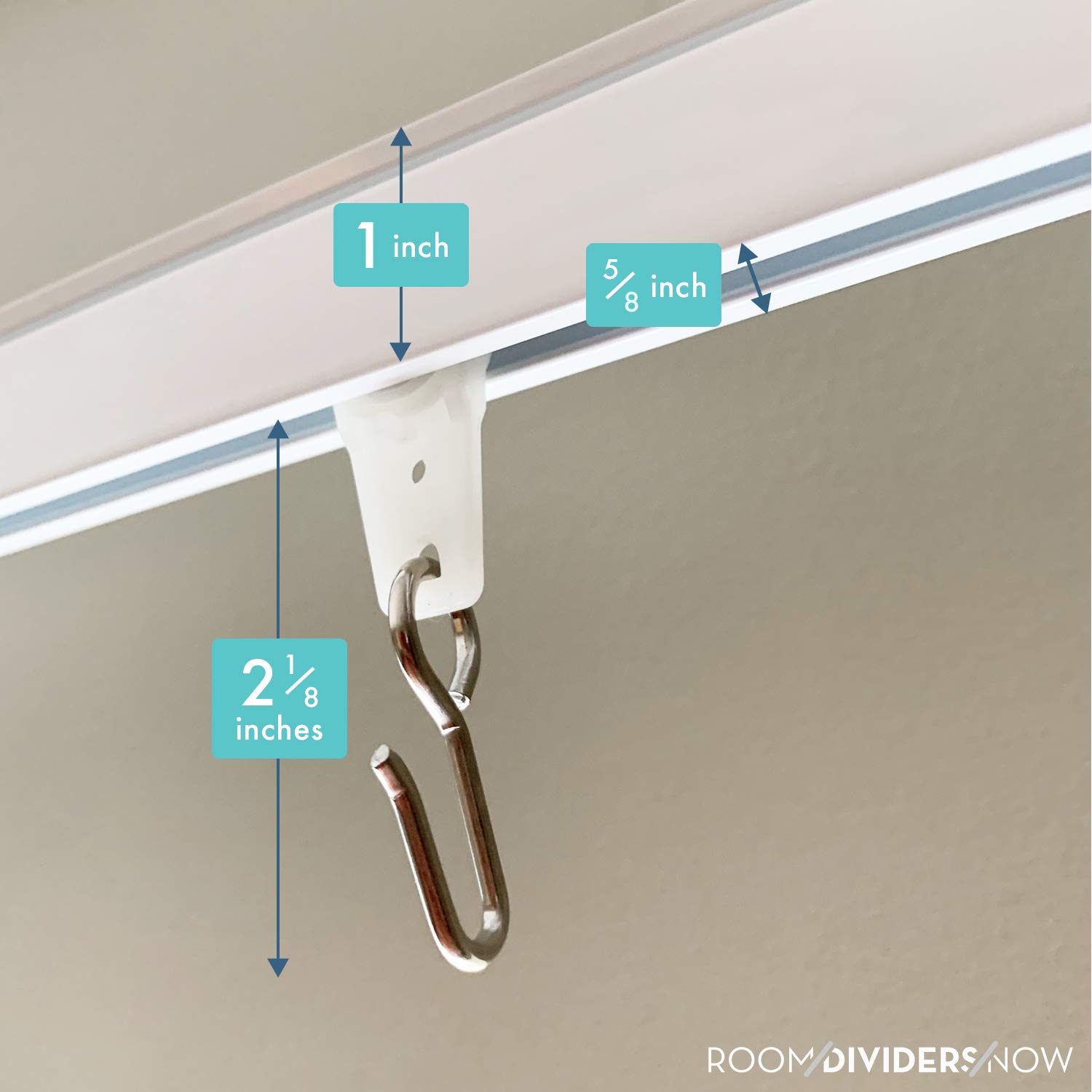 Room/Dividers/Now Wall-Mounted Track Roller Hooks (1 Pack of 20), Curtain Track Hooks