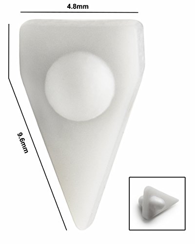 SP Bel-Art Spinvane Teflon Triangular Magnetic Stirring Bar; 5.6 x 9.6 x 4.8mm, Fits 1 ml Vials, White (F37134-0000)