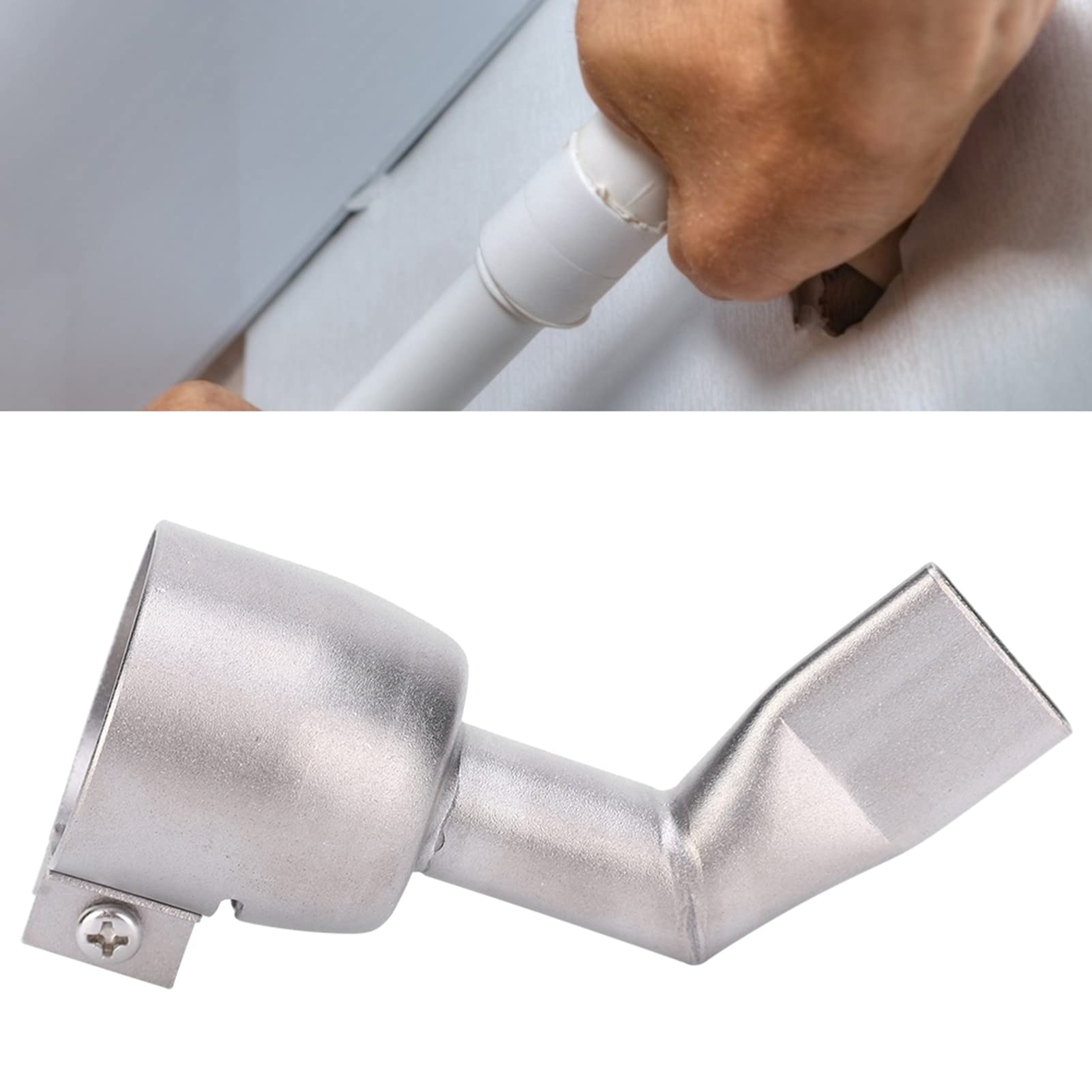 GOTOTOP Pack of 2 Welding Gun Nozzle Flat 120 Degree Heat Gun Welding Nozzle Stainless Steel for Most Brand Plastic Welder Gun