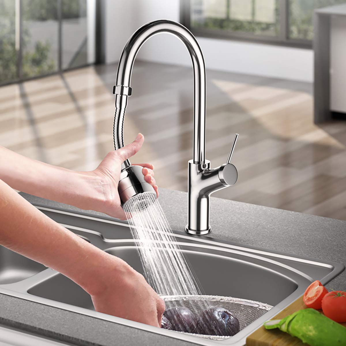 ECYC 360 Rotatable Bent Water Saving Tap Aerator Diffuser Faucet Nozzle Filter Water Swivel Head Kitchen Faucet Adapter Bubbler
