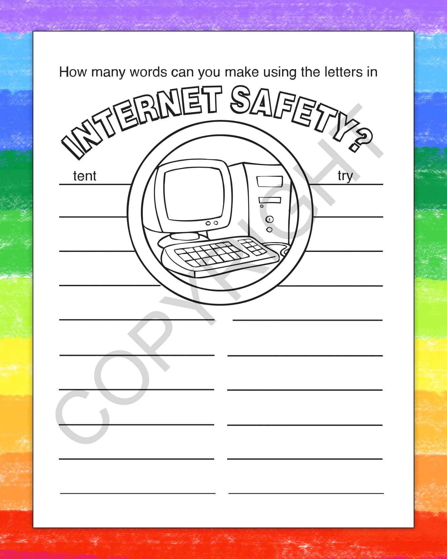 ZOCO - Internet and Web Safety - Kids Educational Coloring Books (25 Bulk Pack, Without Crayons) - Stay Safe Online - Games, Puzzles, Activities for Children