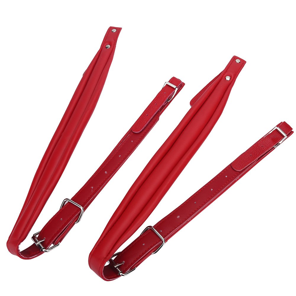 VGEBY Accordion Straps, Adjustable Accordion PU Shoulder Straps Accordion Strap Set for 16-120 Bass (Red)