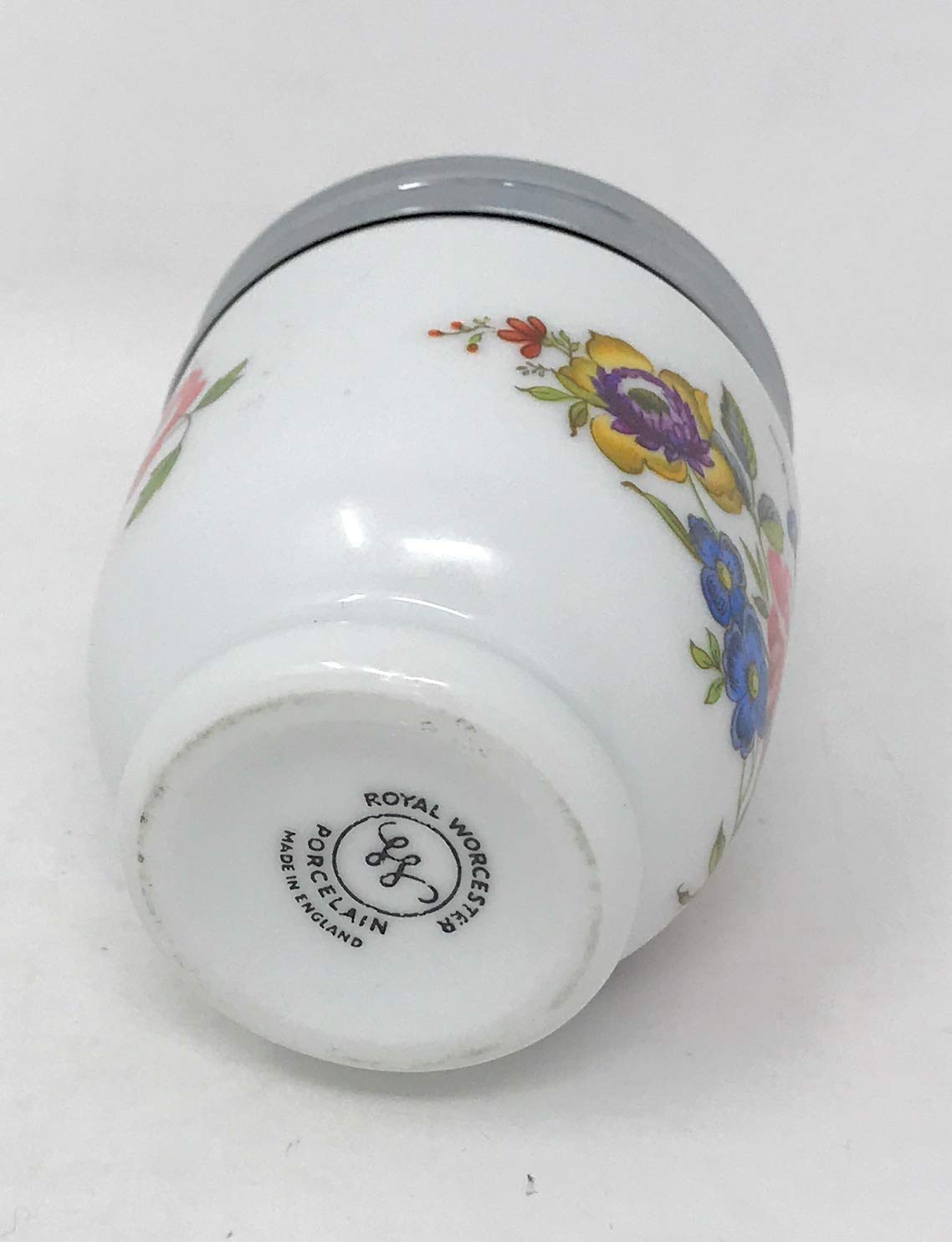 Royal Worcester Porcelain Bournemouth Pink Rose Single Egg Coddler Made In England
