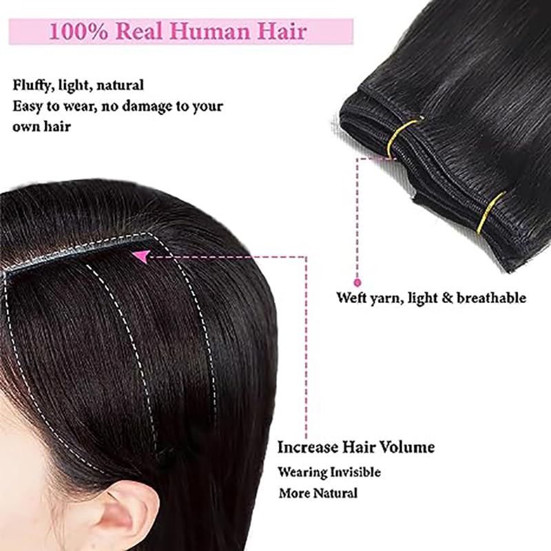 hair extension clip inhair (2# Dark Brown, 16 Inch)