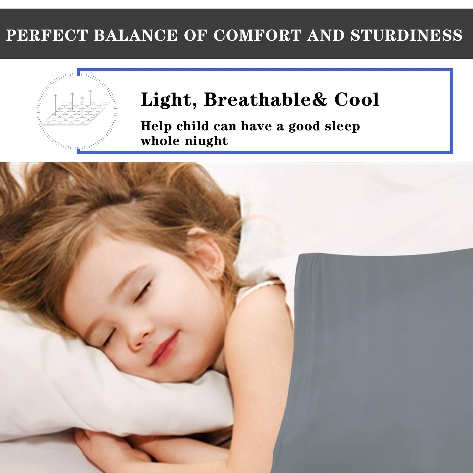 Ntomtuex Sensory Bed Sheet for Compression Reduced Pressure Weighted Blanket to Keep Nice Sleeping Comfortable with Light Breathable Polyester, Grey,38"x60"